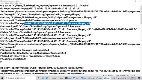 关于cmake Warning At Cmakeopencvdownloadcmake202 Message Ffmpeg