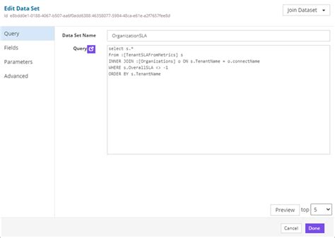 Example Join Data Set