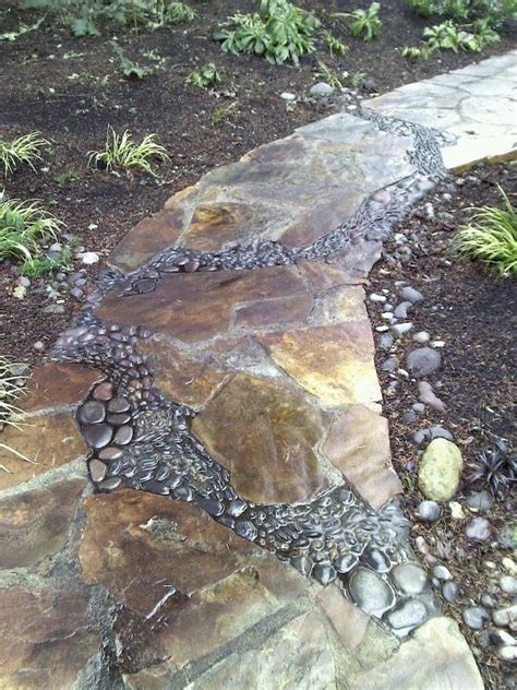 Beautiful Slate Pebble Path By Lila Stone Garden Paths Garden Paths