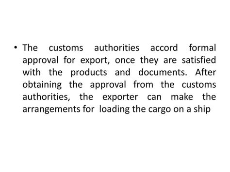 Export Import Procedures In India Ppt