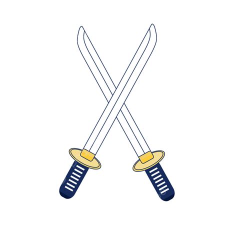 Samurai Sword Png Picture Original Vector Cartoon Sam