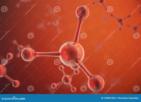 3d Illustration Atoms Structure Science Or Medical Background With