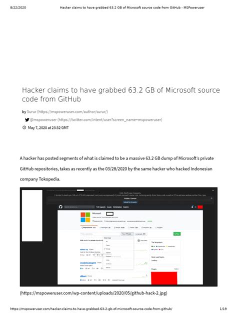 Hacker Claims To Have Grabbed 632 Gb Of Microsoft Source Code From