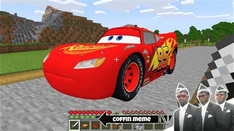 I Found The Lightning Mcqueen In Minecraft Coffin Meme Minecraft Videos
