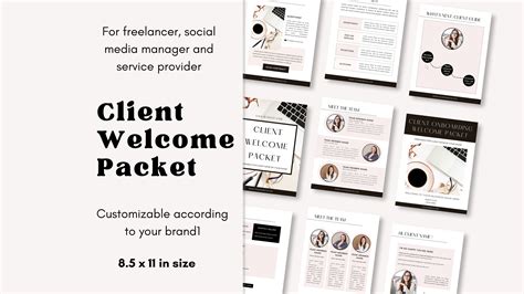 Editable Client Welcome Packet Template Onboarding Canva Template New Client Service Guide