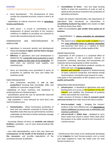 Econ Dev Notes Pdf Labour Economics Minimum Wage