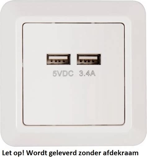 Usb Stopcontact Inbouw Usb Oplader 2 Poorten Wandcontactdoos Stekkerdoos Met Usb