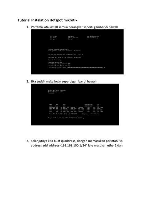 Tutorial Hotspot Mikrotik Pdf