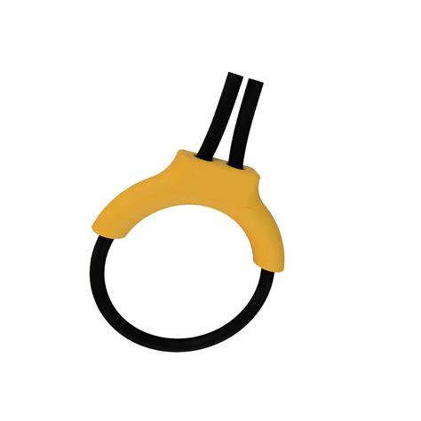 Conductive 4mm Rubber Cock Loop And Insulator Yellow Joannes E Stim