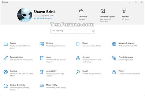 Open Settings In Windows 10 Tutorials