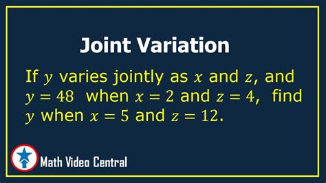 Joint Variation Example