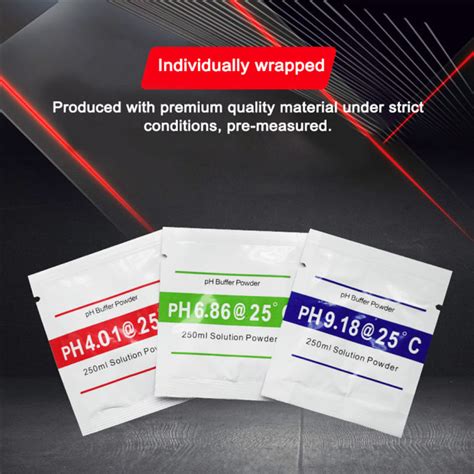 Ph Meter Calibration Point 3 Type Ph Buffer Powder Set Measure Calibration Solution Powder For