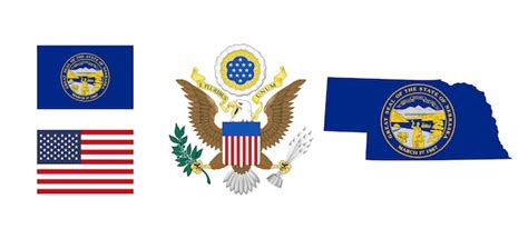 Premium Vector Nebraska State Of Usa National Emblem Of Usa Great