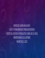 Unit V PowerPoint Presentation Pptx BATILIE SANKOH KANU UNIT V