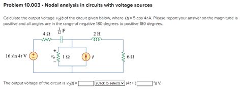 Solved Problem 10003 Nodal Analysis In Circuits With