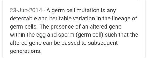 What Are Germ Cell Mutations