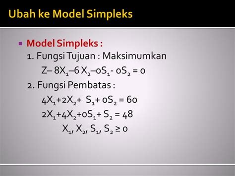 Metode Simpleks Riset Operasional Pdf