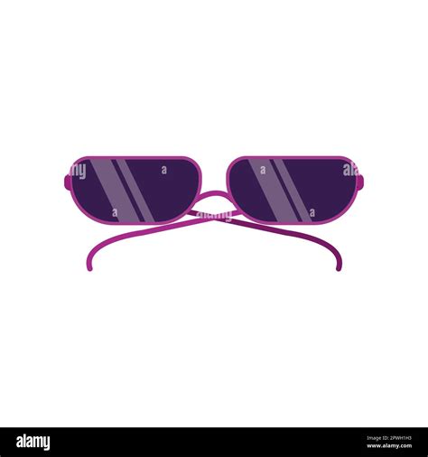 Purple Sunglasses For Summer Holidays Vector Illustration Stock Vector