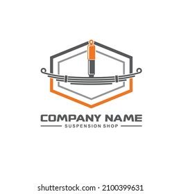 Logo Template Vehicle Suspension Shop Vector Stock Vector Royalty Free