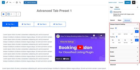 Advanced Tab Block Radius Blocks Documentation