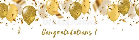 Congratulations Celebratory Greeting Banner White Yellow Glitter