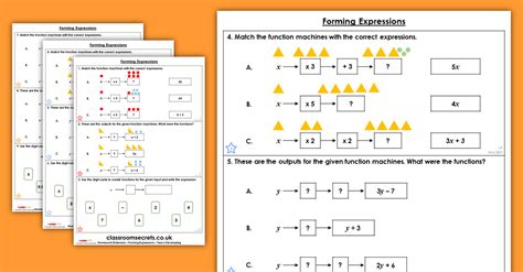 Forming Expressions Homework Extension Year 6 Algebra Classroom