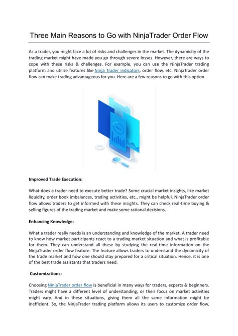 PPT Three Main Reasons To Go With NinjaTrader Order Flow PowerPoint Presentation ID 12135199