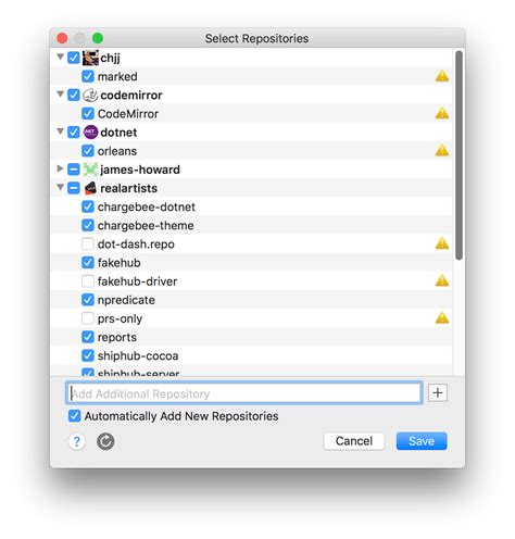 Repository Selection