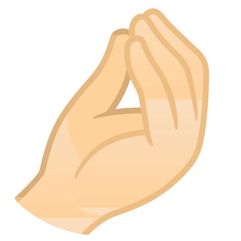 Pinched Fingers Light Skin Tone Vector Svg Icon Svg Repo