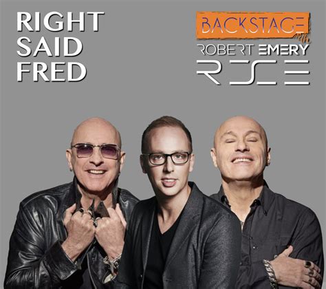 Right Said Fred Backstage With Robert Emery