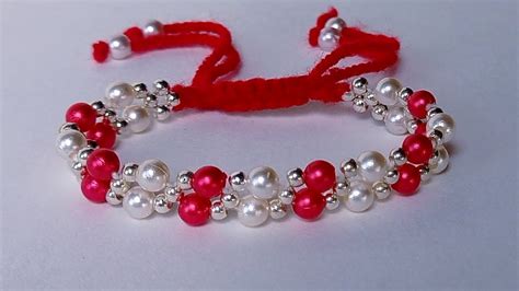 How To Make Bracelet At Home How To Make Beaded Bracelet Diy Easy Bracelet Diy Beaded