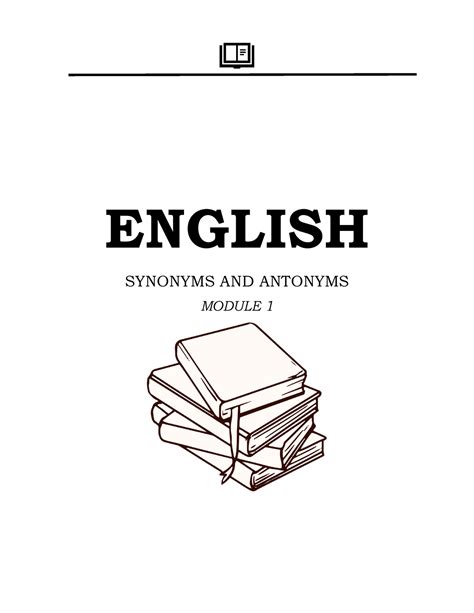 Synonym Antonyms Im Instructional Material Example English Synonyms And Antonyms