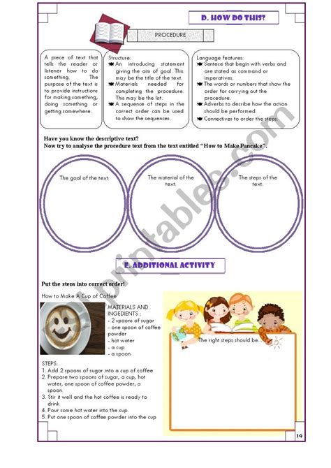 Procedure Text ESL Worksheet By Wpningrum Worksheets Library