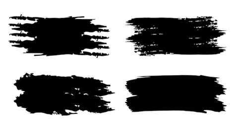 브러시 획 텍스처 컬렉션입니다 프리미엄 벡터