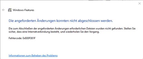 Windows 10 Installation Von Net Framework 35 Trotz 0x800f081f Und