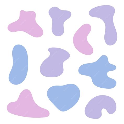 Premium Vector Blobs Set Pastel Pink And Purple Colours