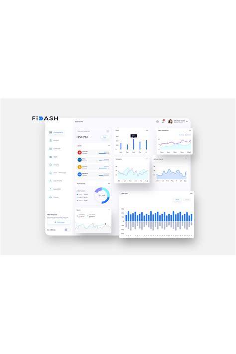 Download Fidash Finance Dashboard Ui Light Sketch Template Sketch шаблон на тему графика