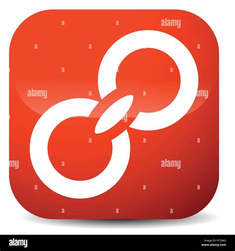 Icons With Rounded Chain Links Connection Attach Attachment Concepts