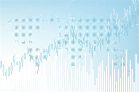 주식 시장 또는 외환 거래 비즈니스 그래프 차트 프리미엄 벡터