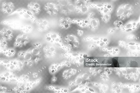 거품과 세척액 질감 사실적인 그림이 있는 거품 비눗물 거품과 거품 튀김 및 청결이 있는 세제 또는 화장품 세탁 및 위생 기포에 대한 스톡 벡터 아트 및 기타 이미지 Istock