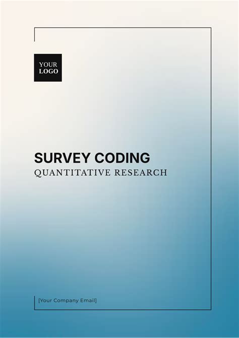Free Survey Coding Quantitative Research Template To Edit Online