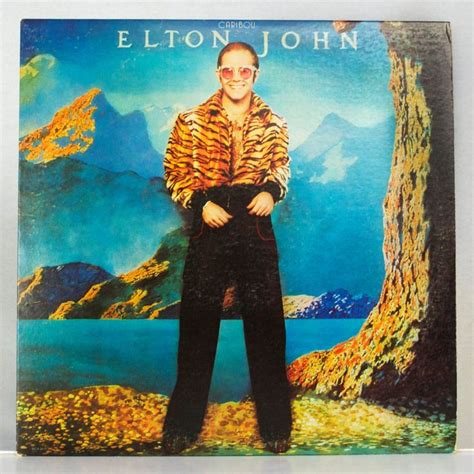 Elton John Caribou Album Mca Island Records 1974 Original Vintage