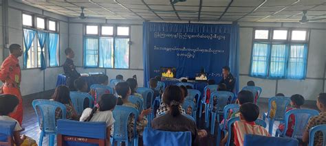 ရေတာရှည်မြို့နယ် လူထုအခြေပြုဗဟိုဌာန Community Centre ခန်းမ၌ မီးဘေးအန္တရာယ်တားဆီးကာကွယ်ရေး