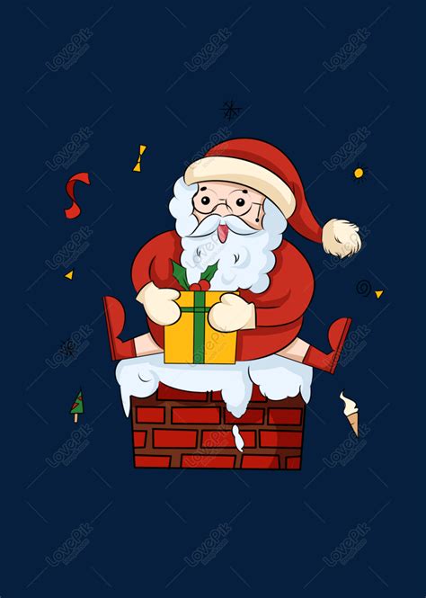 산타 클로스와 선물 상자 그림 Png 일러스트 무료 다운로드 Lovepik