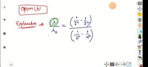 For The First Member Of Balmer Series Of Hydrogen Spectrum The