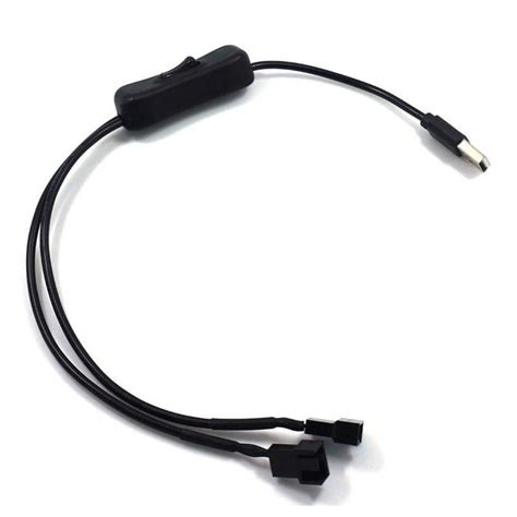 5v 4 Pin To 2 Way Usb Adapter Converters Cables Pc Computer Connector Fan B6u6