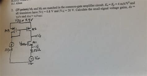 Solved Ece322 Wwhl D J Allstot 2 25 Points Ma And