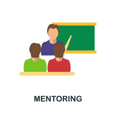 Premium Vector Mentoring Flat Icon Color Simple Element From Volunteering Collection Creative