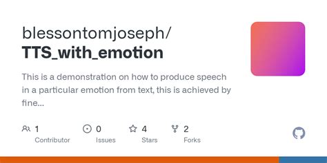 TTS With Emotion Text To Speech Ipynb At Main Blessontomjoseph TTS