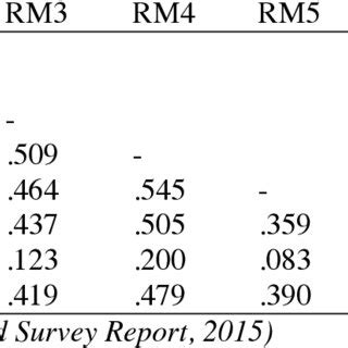 Inter Item Correlation Values For Items In Remuneration Download Scientific Diagram